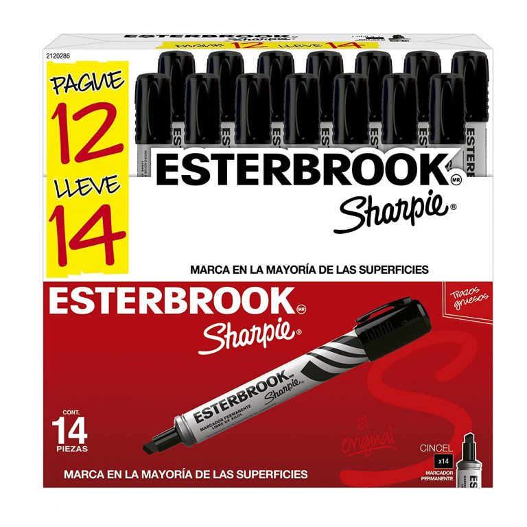 SHARPIE ESTERBROOK CAJA 14X12 NEGRO Codigo:2120286 – CORDYMEX